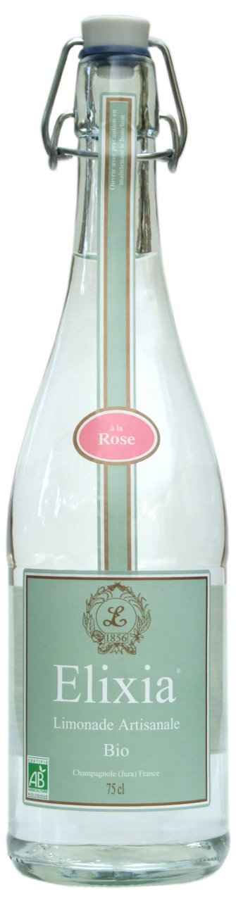 Limonade bio à la rose - 75 cl - Elixia - Locavor.fr