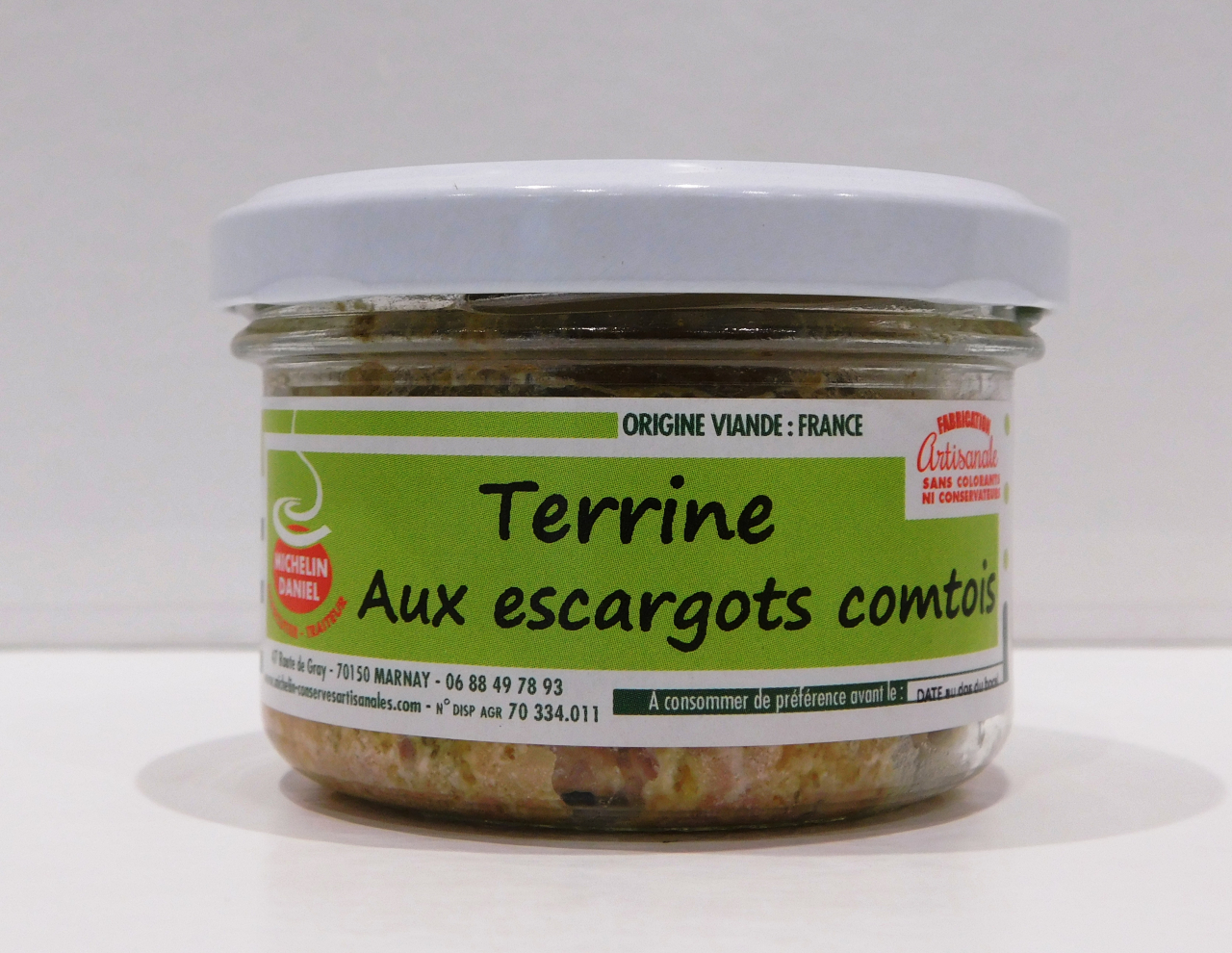 Terrine aux escargots comtois - 80 g - Michelin D Charcutier - Locavor.fr