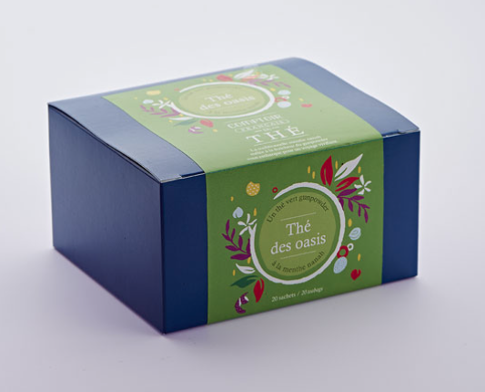 Thé des oasis - boîte de 20 sachets - 40 g - Cafés Biacelli - Locavor.fr