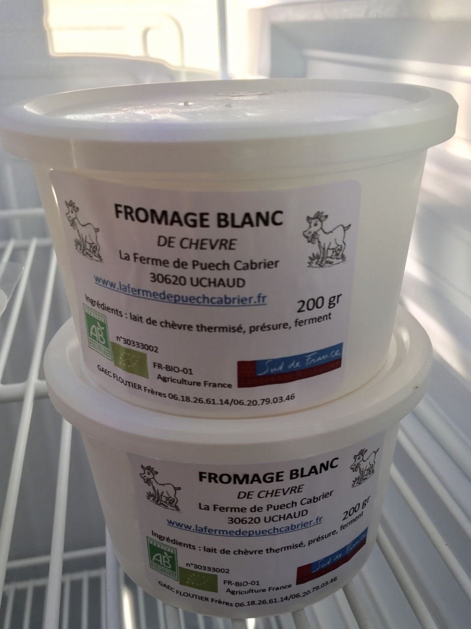Fromage blanc ab (100% lait de chèvre) - 200 g - La Ferme De Puech ...