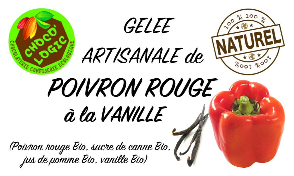 Gelée poivron rouge à la vanill - 200 g - Choco'logic - Locavor.fr