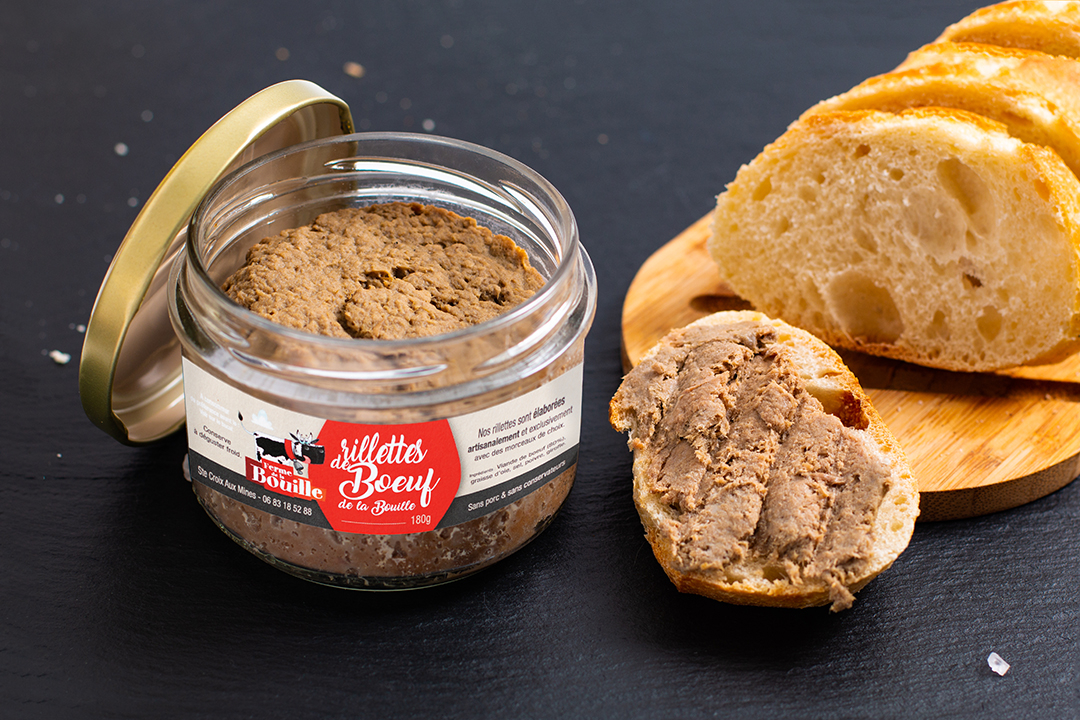 ° les rillettes de boeuf ° - 180 g - Ferme De La Bouille - Locavor.fr