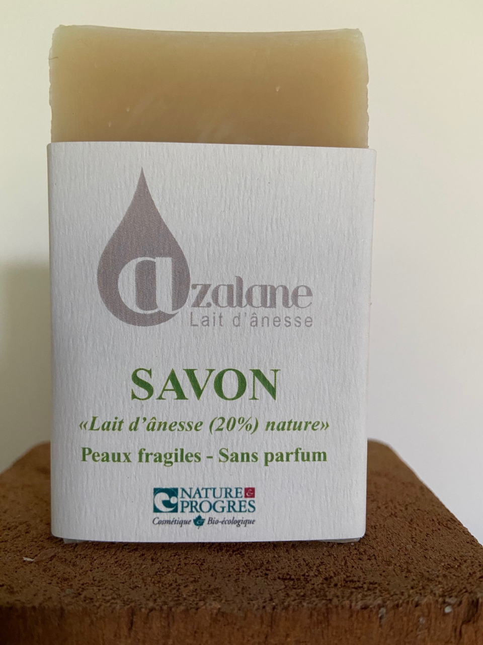 Le savon nature - 100 g - Azalane, Lait D'ânesse Bio - Locavor.fr