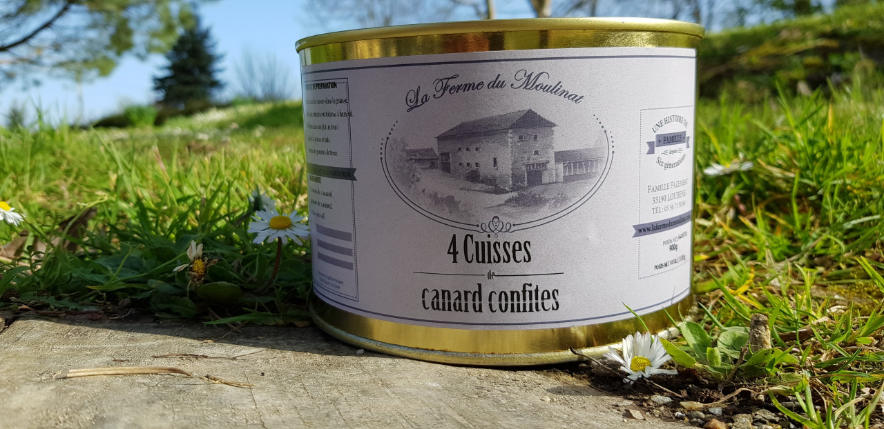 4 cuisses de canard confites - 4 u - La Ferme Du Moulinat - Locavor.fr