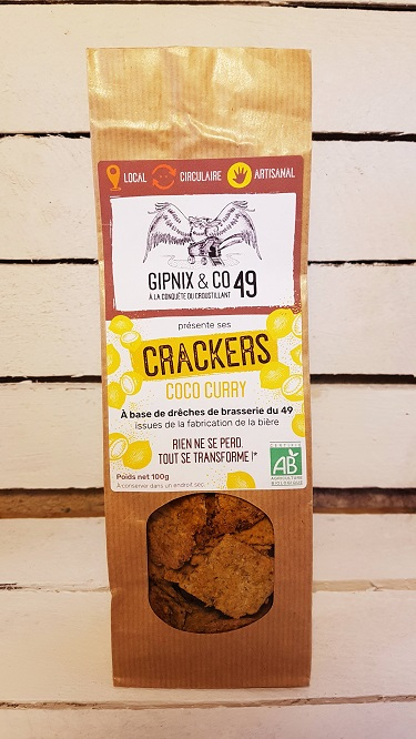 Crackers coco curry - 100 g - Gipnix & Co - Locavor.fr