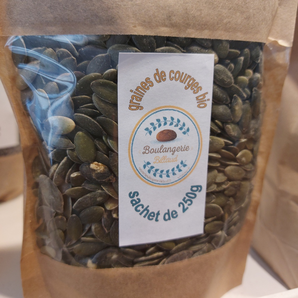 Graines courges bio - 250 g - Boulangerie Billaud - Locavor.fr