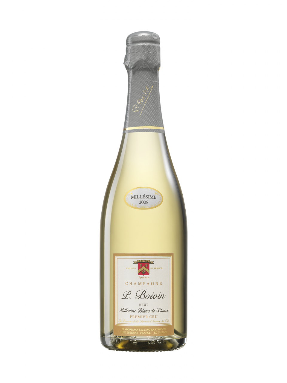 Cuvee blanc de blancs millesime 2008 - 0.75 L - Champagne Patrick ...