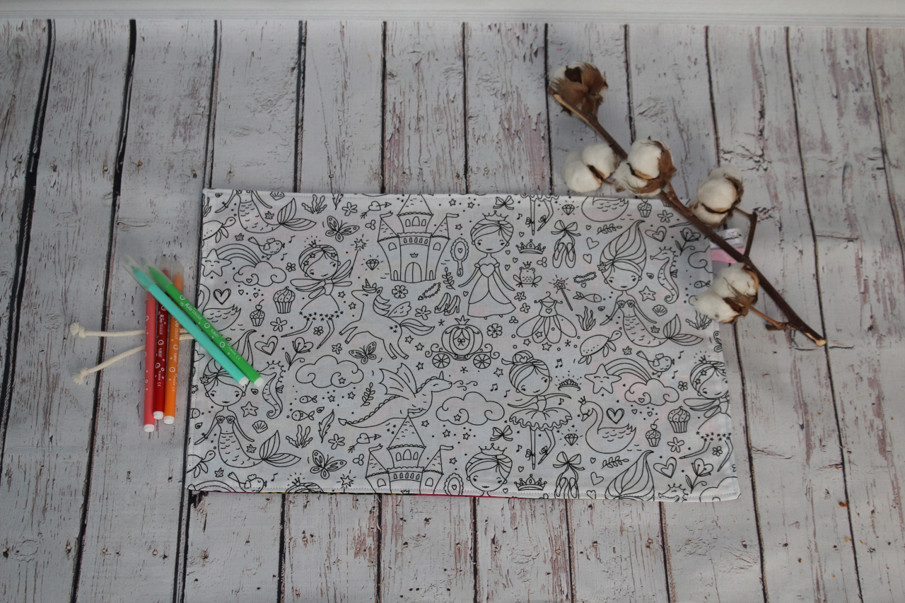 Set de table à colorier - 1 u - Floféemain - Locavor.fr