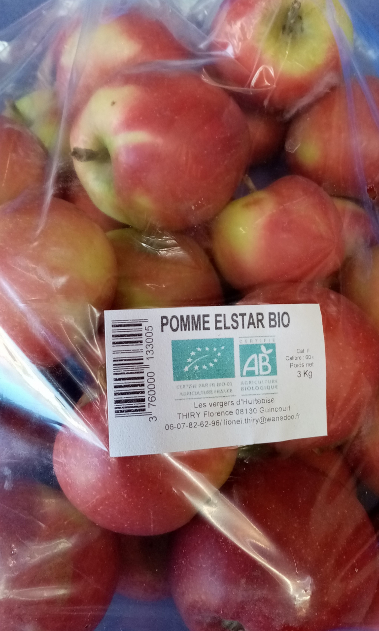 Pomme elstar bio 3 kg - 3 kg - Maison Thiry Florence - Locavor.fr