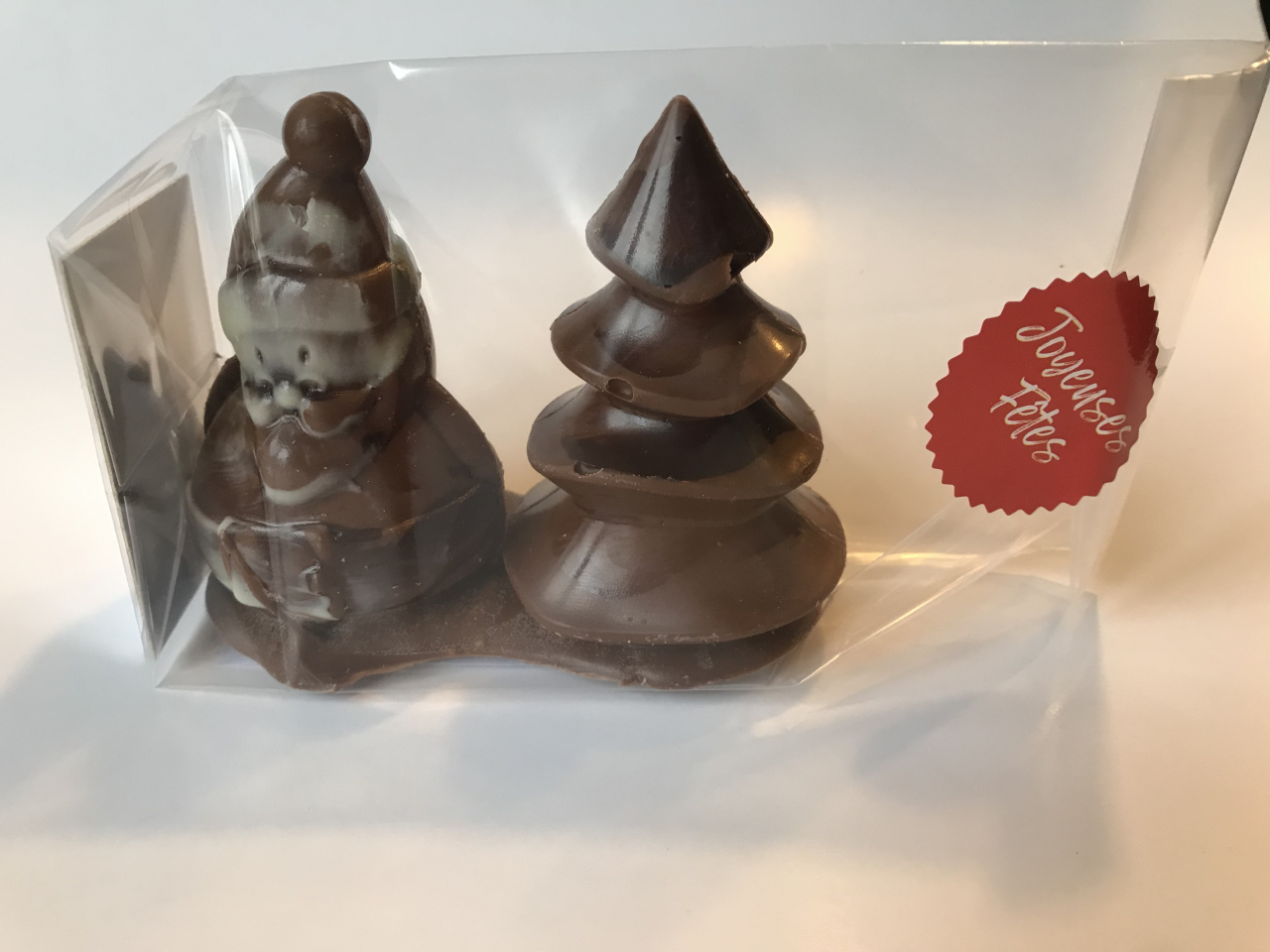 2 mini sujets noël noir - 1 u - Chocolats Demeuse - Locavor.fr