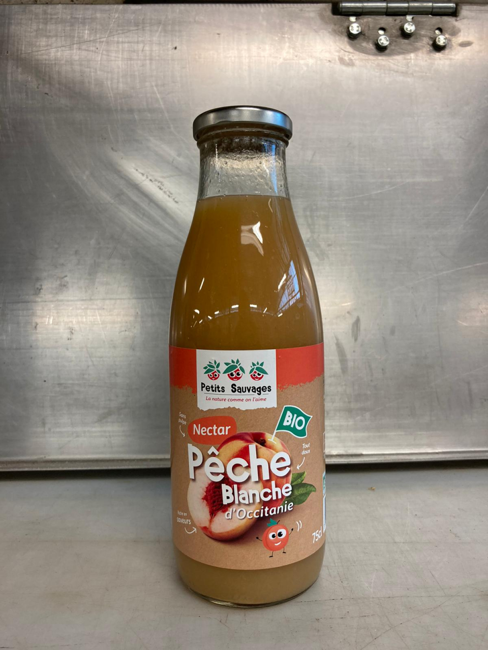 Nectar de pêche blanche bio - 0.75 L - Coopérative La Melba - Locavor.fr