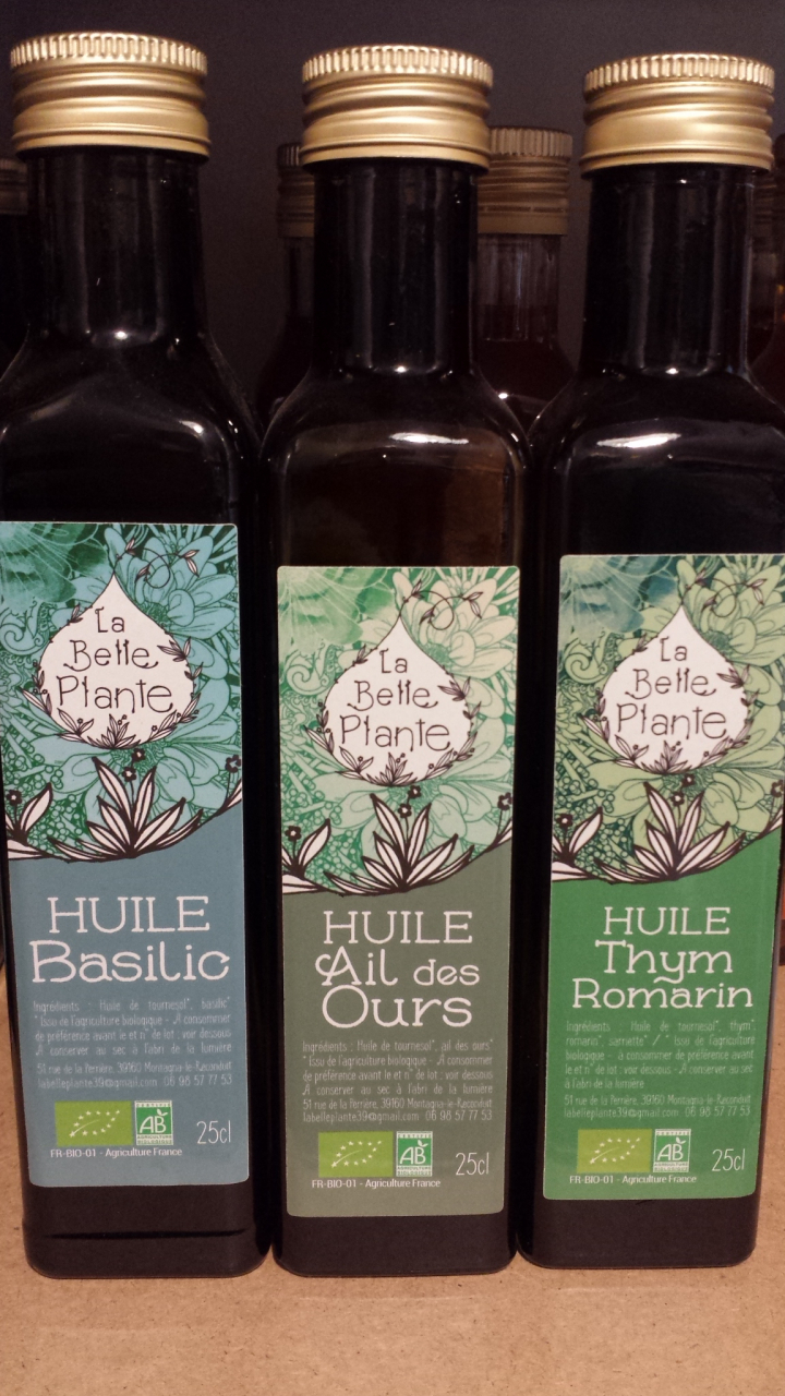 Huile thym romarin - 25 cl - La Belle Plante - Locavor.fr