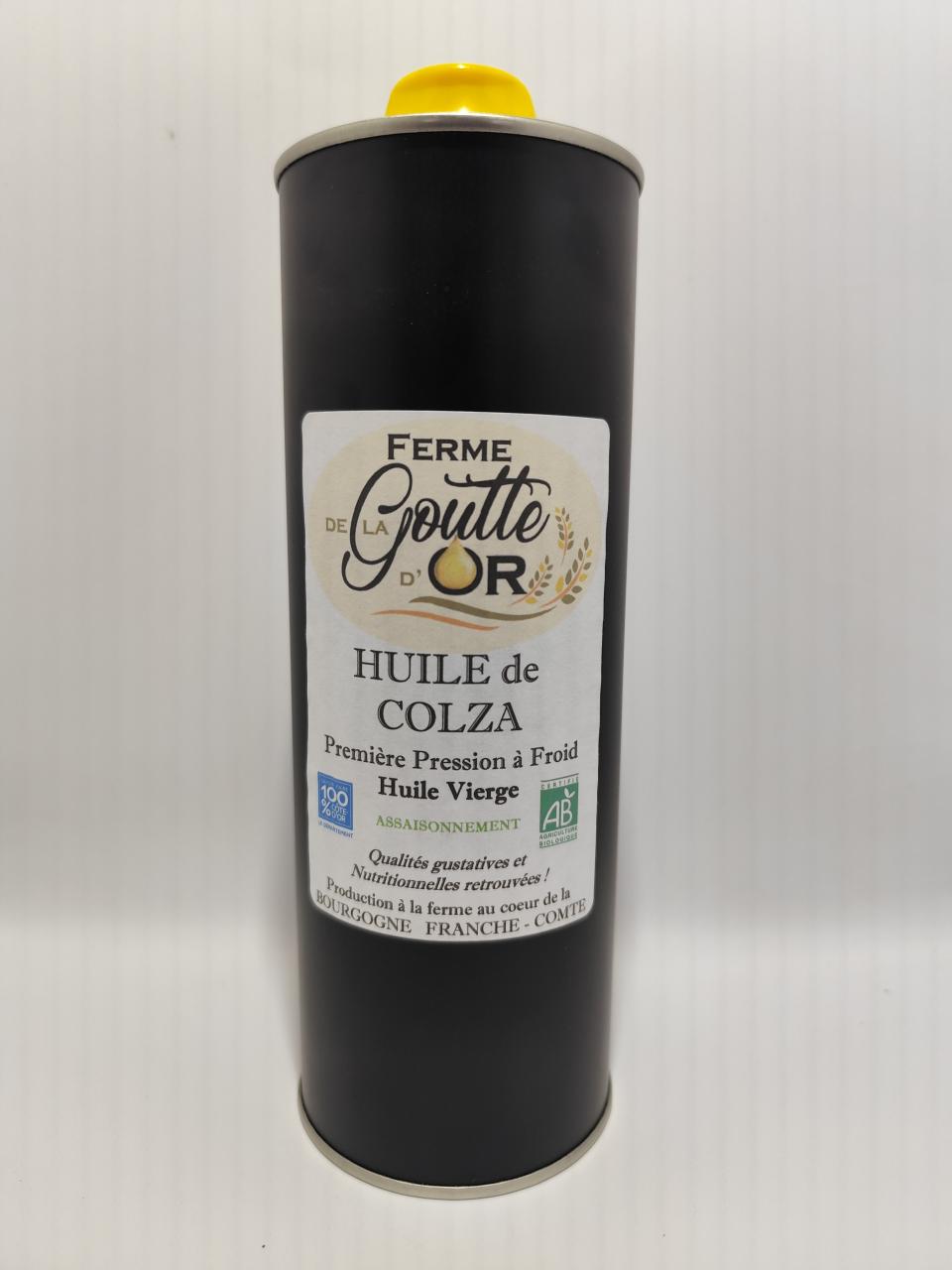 Huile de colza vierge bio - 75 cl - Ferme De La Goutte D'or - Locavor.fr