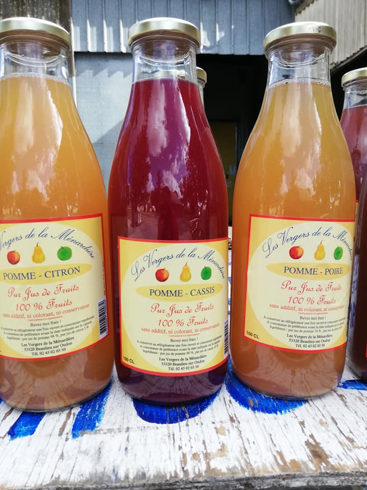 Jus de pommes citron - 1 L - Les Vergers De La Ménardière - Locavor.fr
