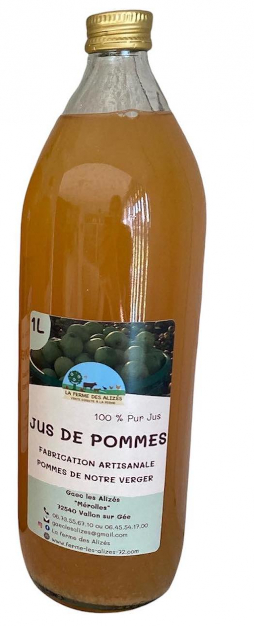Jus de pommes 1l - 1 u - La Ferme Des Alizés - Locavor.fr