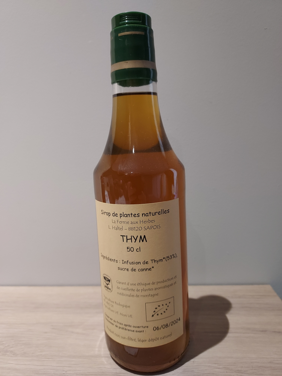 Sirop de thym - 50 cl - 1 u - Scic Reseau Esprit Vosges - Locavor.fr