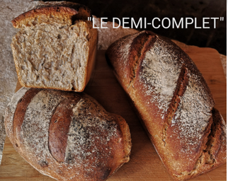 Demi-complet 700g-boule - 700 g - Le Pain D'hélène Et Rodolphe - Locavor.fr