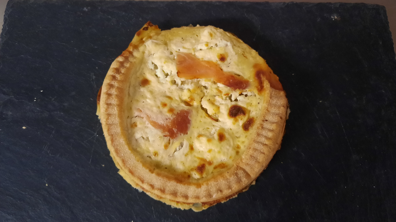 Quiche chèvre saumon - 1 u - Les Délices De La Chèvrerie - Locavor.fr