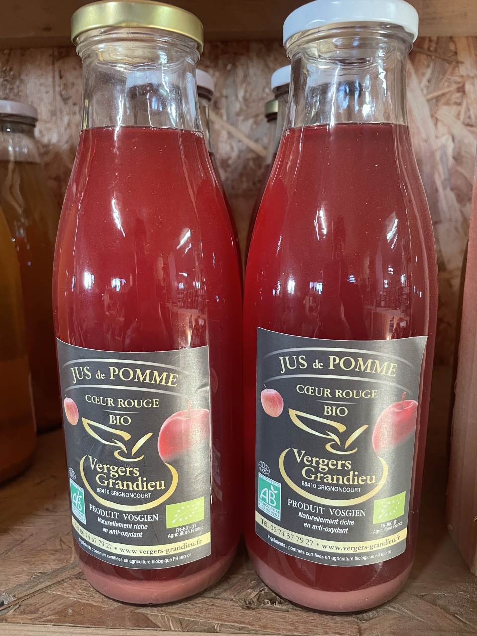Jus de pomme coeur rouge - 0.75 L - Vergers Grandieu - Locavor.fr