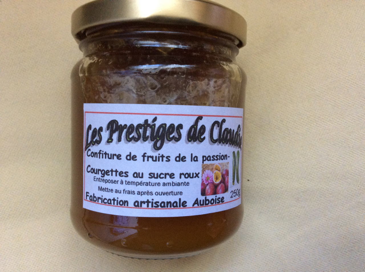 Confiture de fruits de la passion courgettes - 250 g - Les Prestiges De ...