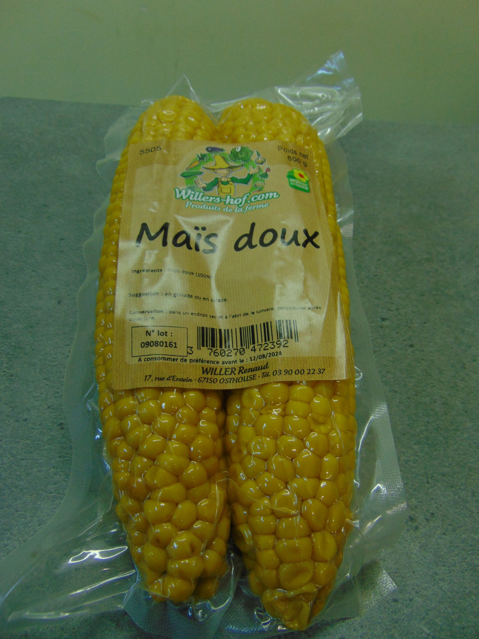 Maïs doux - 600 g - Willers Hof - Locavor.fr