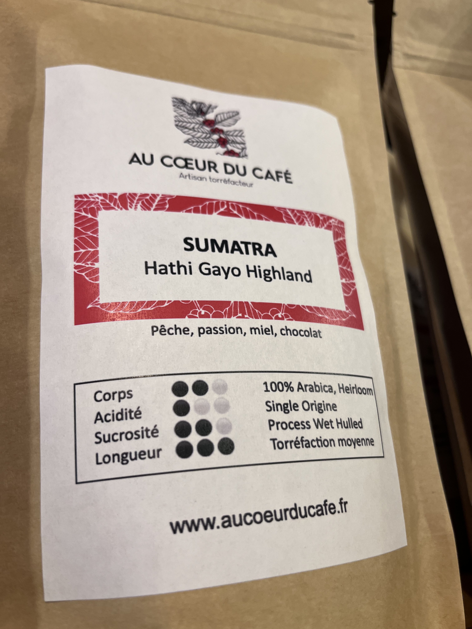 Café de sumatra - 1 kg - Au Coeur Du Café - Locavor.fr