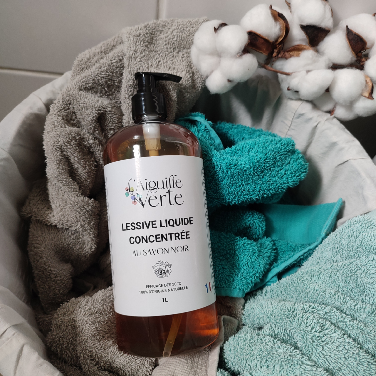 Lessive liquide concentrée au savon noir - 1 L - L'aiguille Verte ...