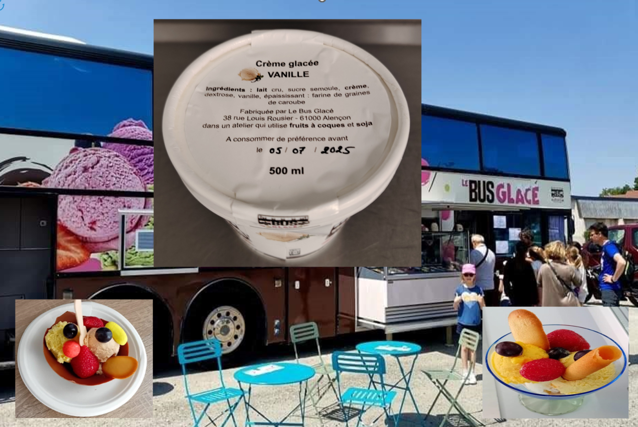 Créme glacée vanille - 500 ml - Le Bus Glacé - Locavor.fr