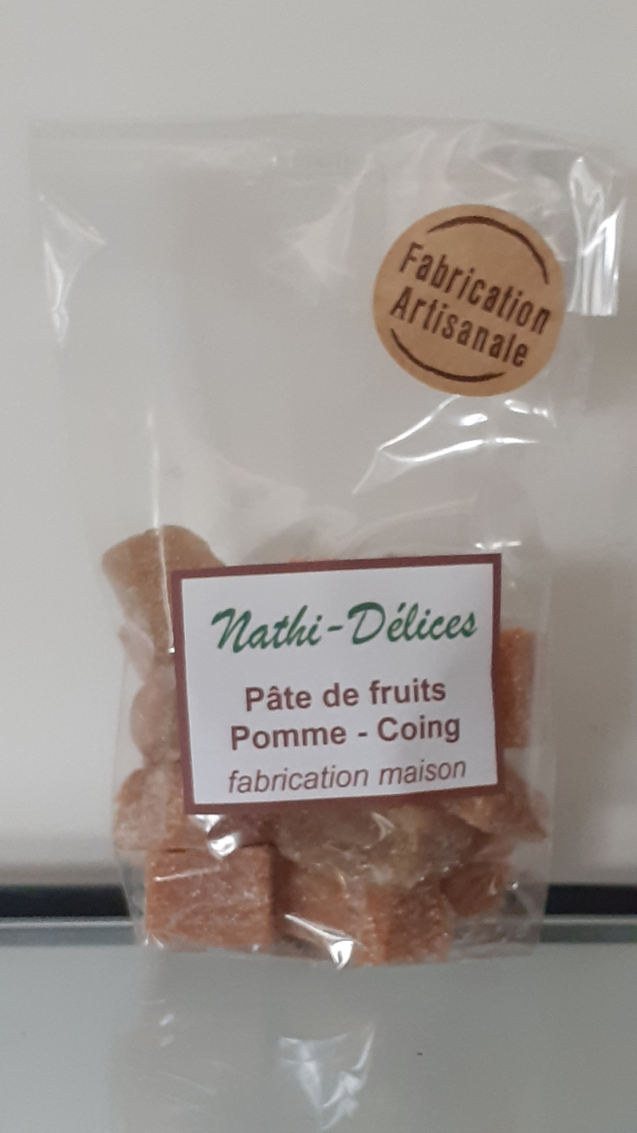 Pâte de fruits pomme, coing. - 150 g - Nathi-delices - Locavor.fr