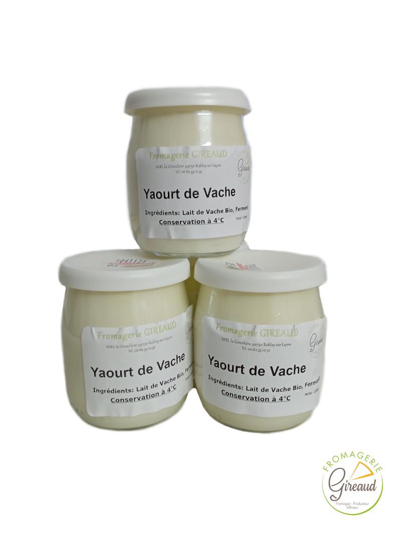 4 yaourts de vache lait bio - 1 u - Fromagerie Gireaud - Locavor.fr