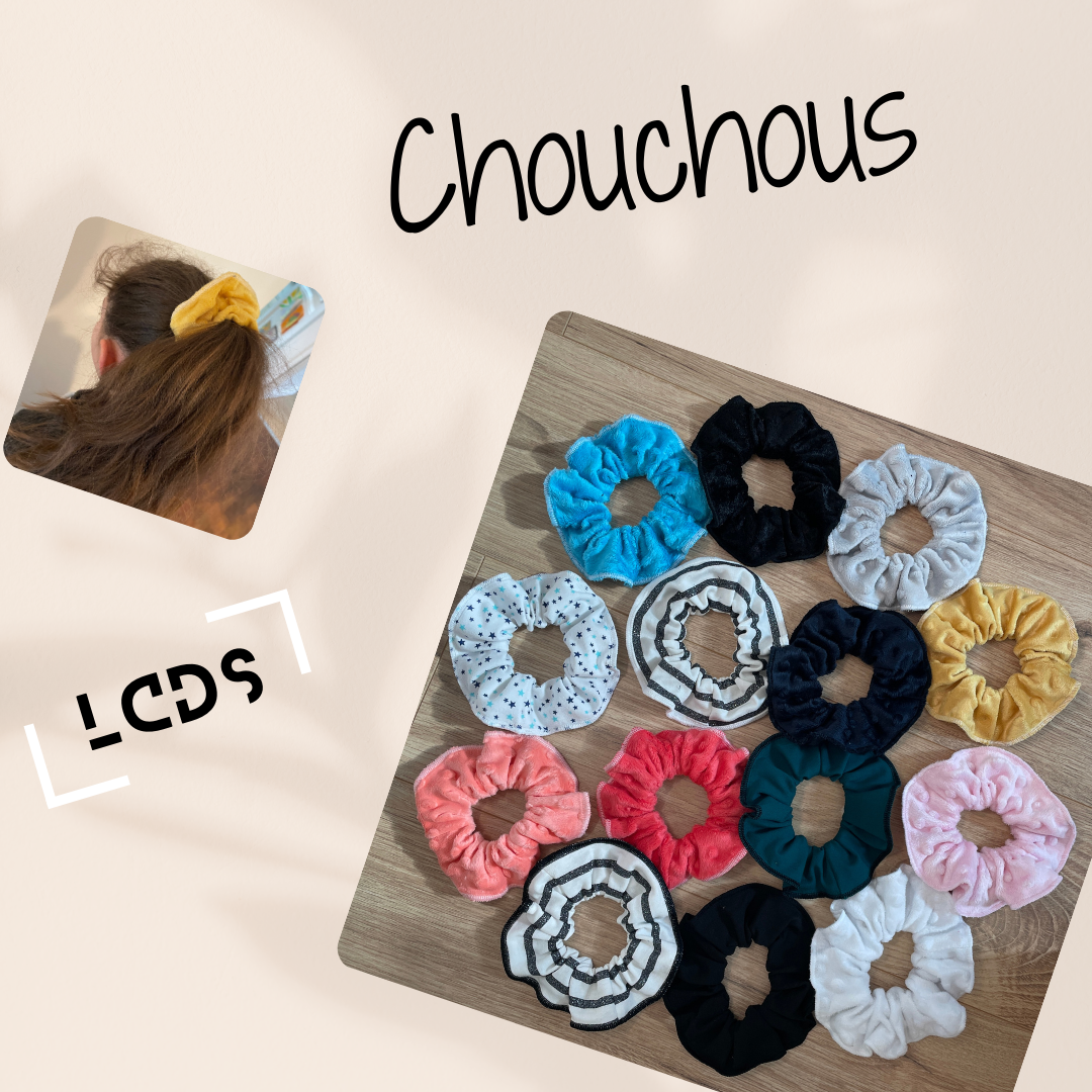 Chouchous scrunchies - 6 formats - Les Creations De Stouf - Locavor.fr