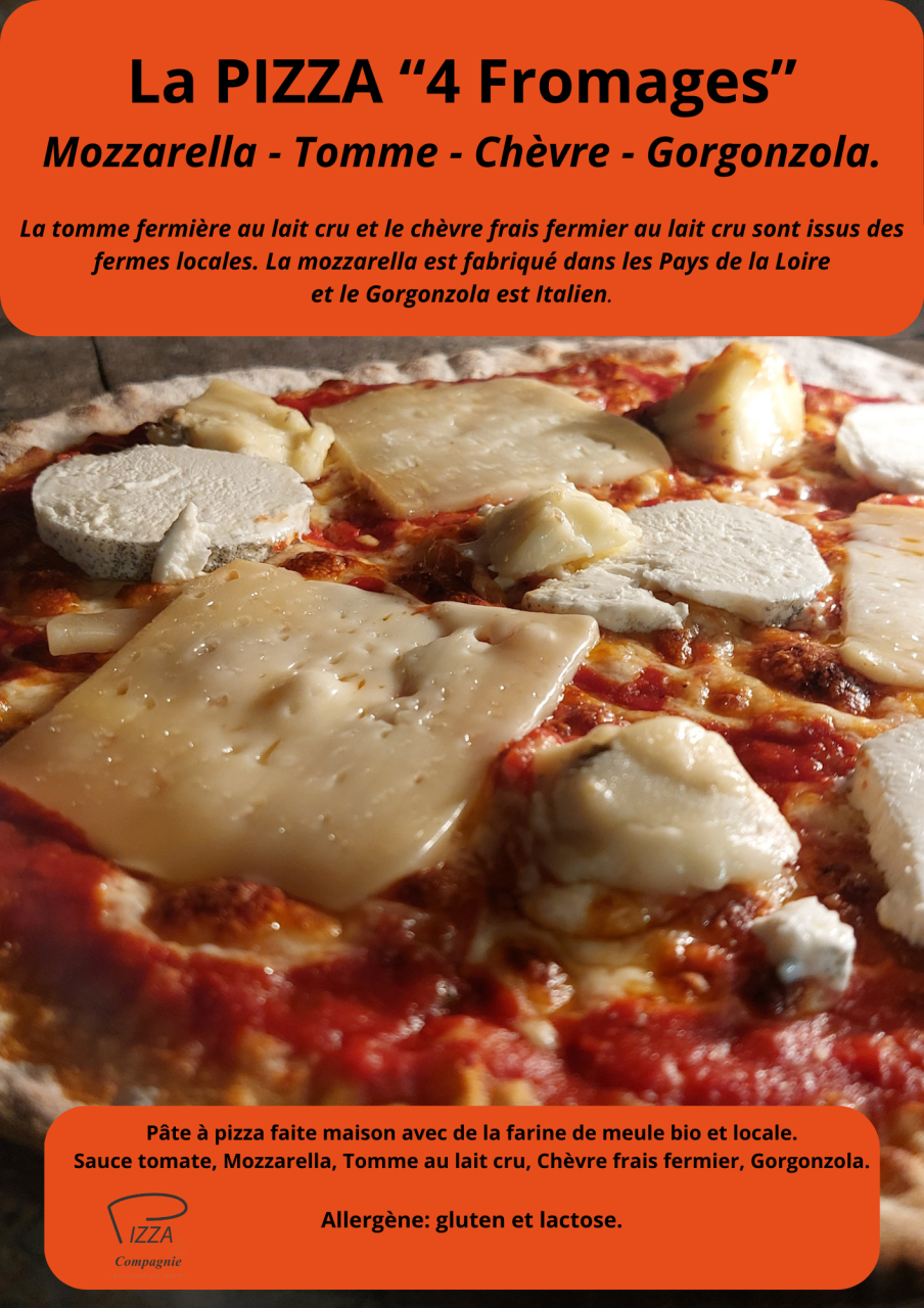 Pizza "4 fromages" - 1 u - Pizza Et Compagnie49 - Locavor.fr