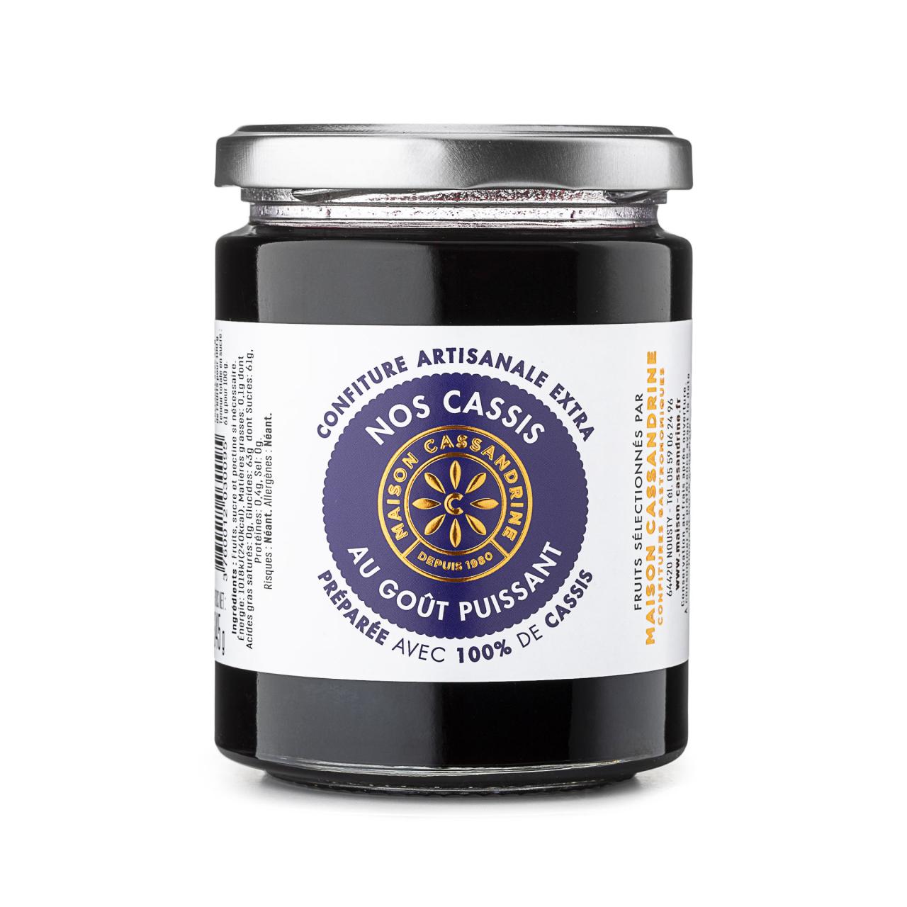Confiture extra de cassis - 345 g - Maison Cassandrine - Locavor.fr
