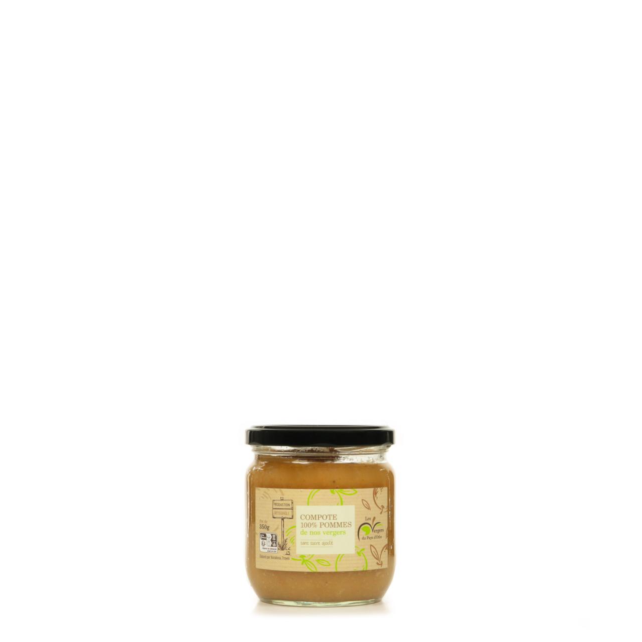 Compote de pommes 350g - 350 g - Les Vergers Du Pays D'othe - Locavor.fr